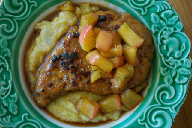 Vegan Pork Chop w/ Apples Sautéed in Maple Reduction. – The Jolly Fox